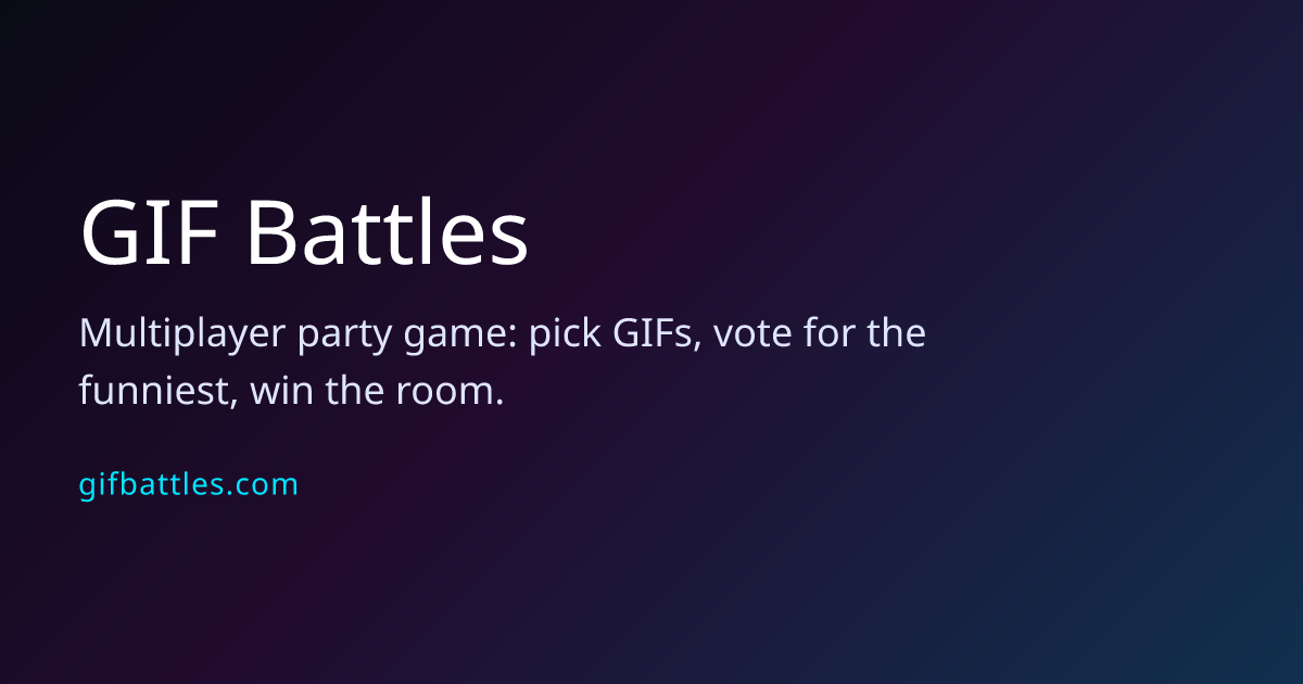 GIF Battles | Virtual Team Building Game for Remote Happy Hours